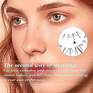 False Eyelashes Bottom Lashes Wispy Natural DIY Fake Eye Lashes Clear Band Mink Lashes Reusable Soft Handmade Lashes Pack