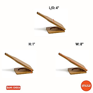 IMUSA USA Traditional Small Bamboo Tostonera/Plantain Masher