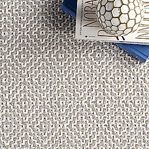 nuLOOM Lorretta Geometric Cotton Area Rug, 6' x 9', Taupe