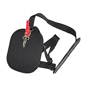 sleeri Weed Eater Strap Weedeater Harness - Universal String Trimmer Single Shoulder Pad Strap - Shoulder Arm Saver - Adjustable Grass Trimmer Weed Whacker Harness for Garden Lawn, Black