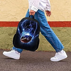 AmzPrint American Football Backpacks Students Rugby School Bag Backpack For Teenagers Boys And Girls Travel Study Backpack