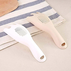 SUODAO Rice Grain Drainer,Useful Cooking Kitchen Tool Separate Beans Rice Colander Filter Rice Washer Strainer Clip(4PCS White)