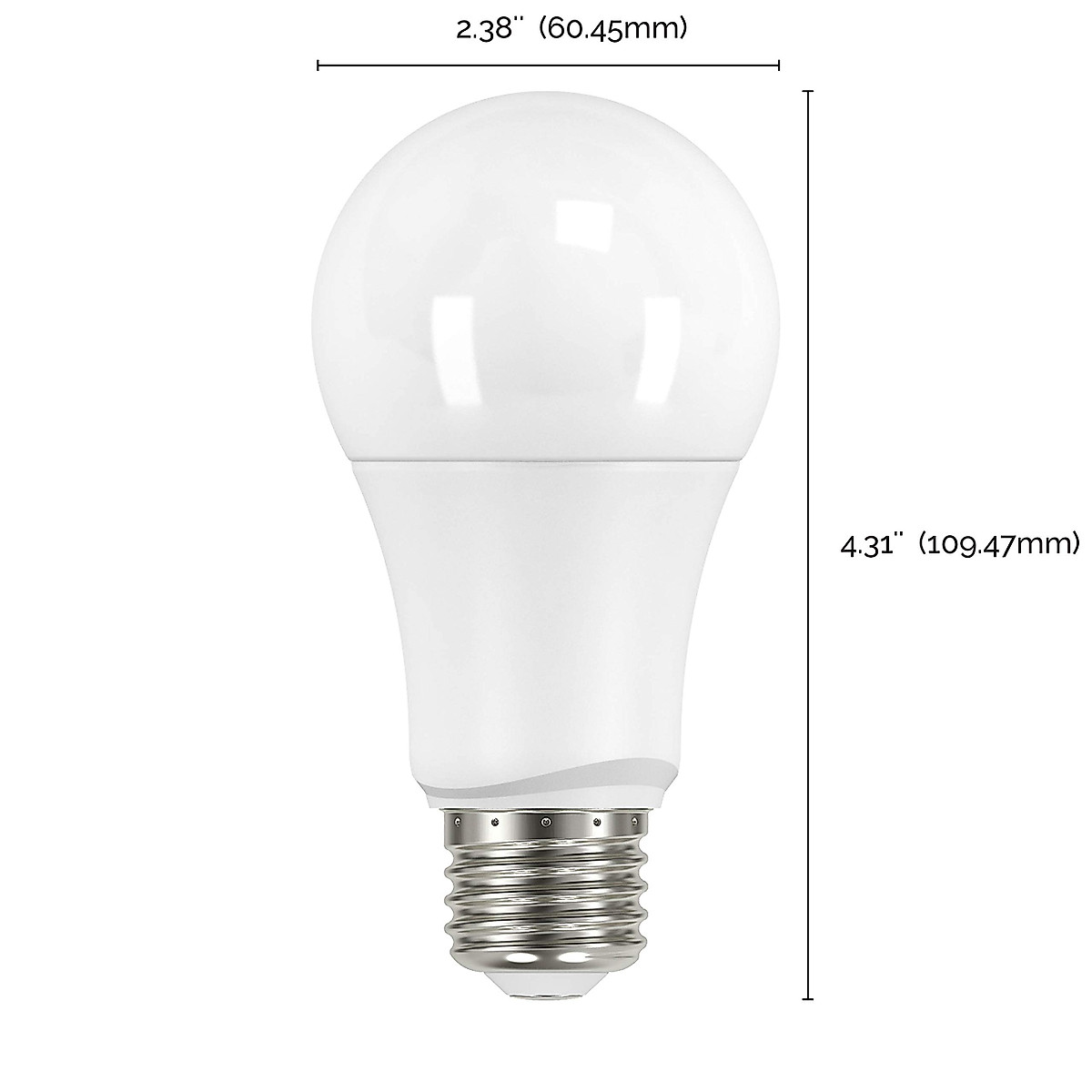 Satco S29589 Medium Light Bulb in White Finish, 4.38 inches, 3000k; Medium Base; 220 deg. Beam Angle