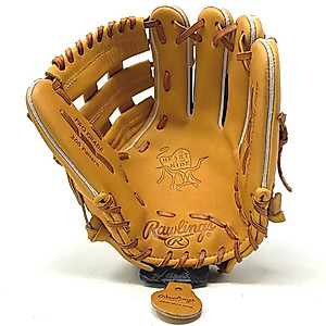 Rawlings Heart of The Hide Baseball Glove 11.5" Infield Glove Tan Black Mesh Back Right Handed Throw