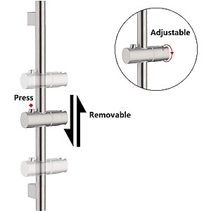 SR SUN RISE 12 Inch Square Shower System, Rain Shower Head and Slide Bar Handheld Shower Faucet Wall Mounted Combo Set Included Valve and Trim Kit for Bathroom, Brushed Nickel