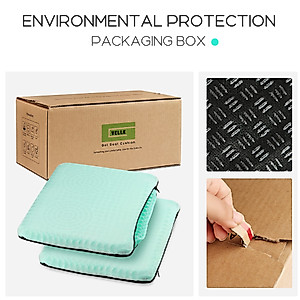 VELLE 2 Pack Gel Seat Cushion, Double Thick Honeycomb Seat Cushion for Long Sitting, Relief Sciatica Pain Cushion with Non-Slip Cover