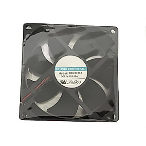 RDL9025S DC12V Brushless DC Fan, 0.16A 9025 2-Wire Cooling Fan