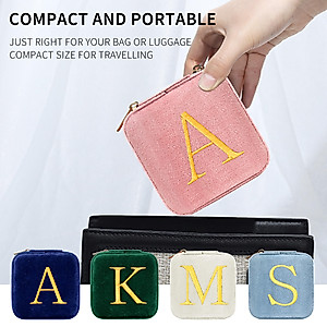 Parima Personalized Gifts for Girl - Small Jewelry Case Organizer Travel Jewelry Box Birthday Gifts Women Her Teen Girl Gifts Friend Teenage Daughter Granddaughter Niece Year Old Girl Gifts Initial C