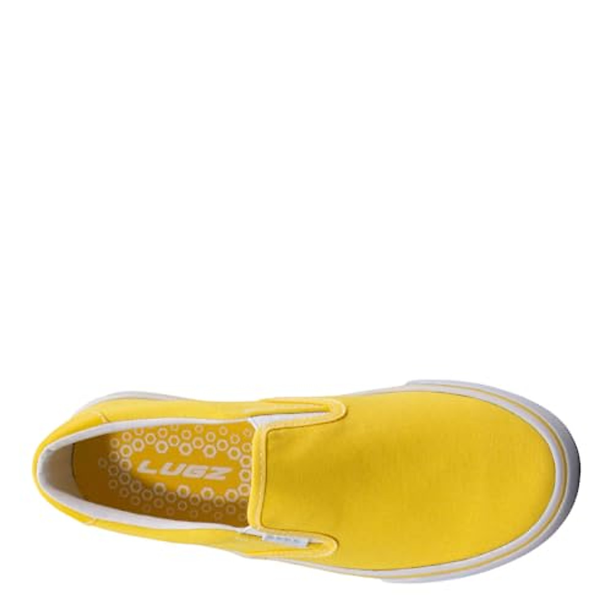 Lugz Women's Clipper Classic Slip-on Fashion Sneaker, Yellow/White, 7, M