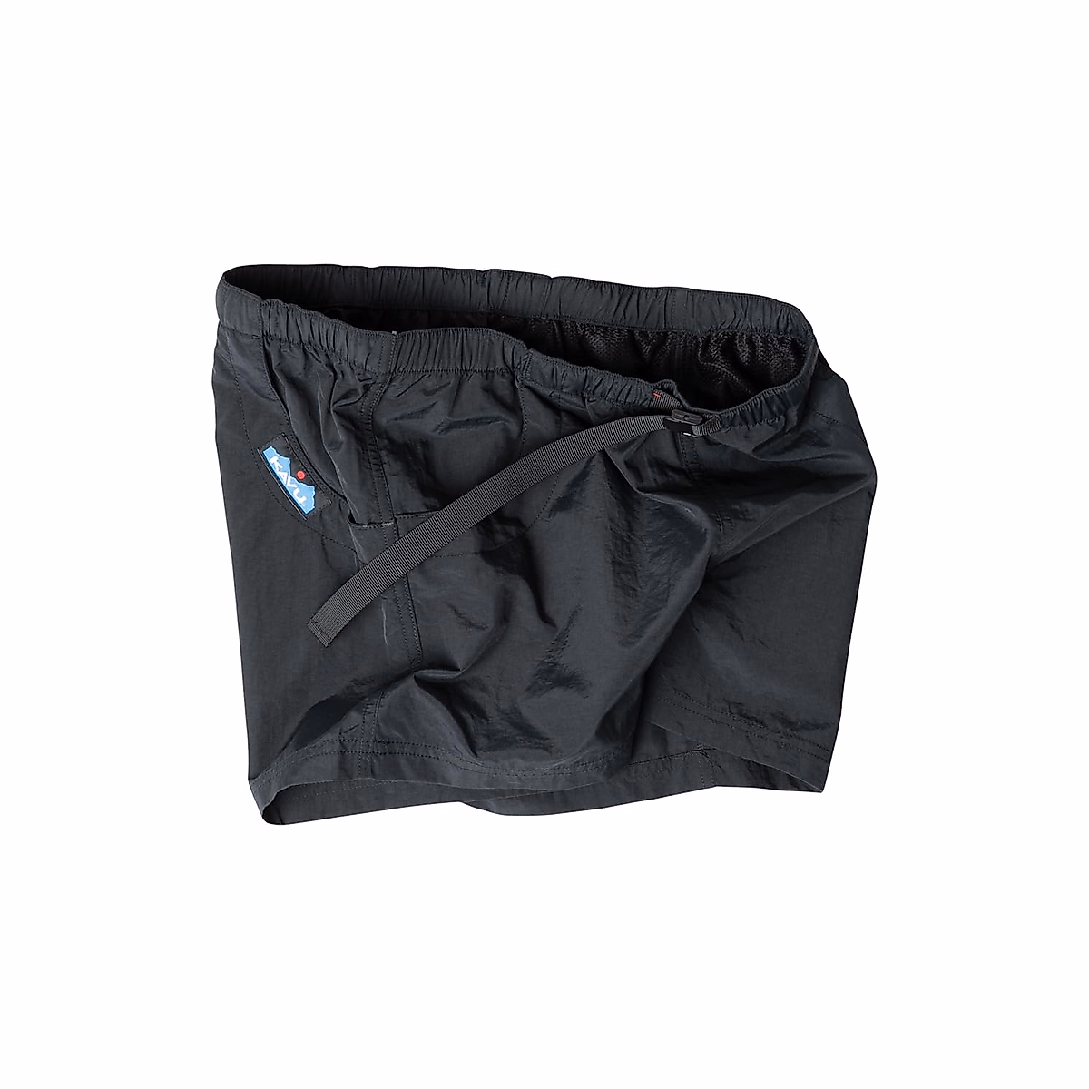 KAVU Elle Quick Dry Shorts with Mesh Pockets, Elastic Waistband, Belt - Black - M