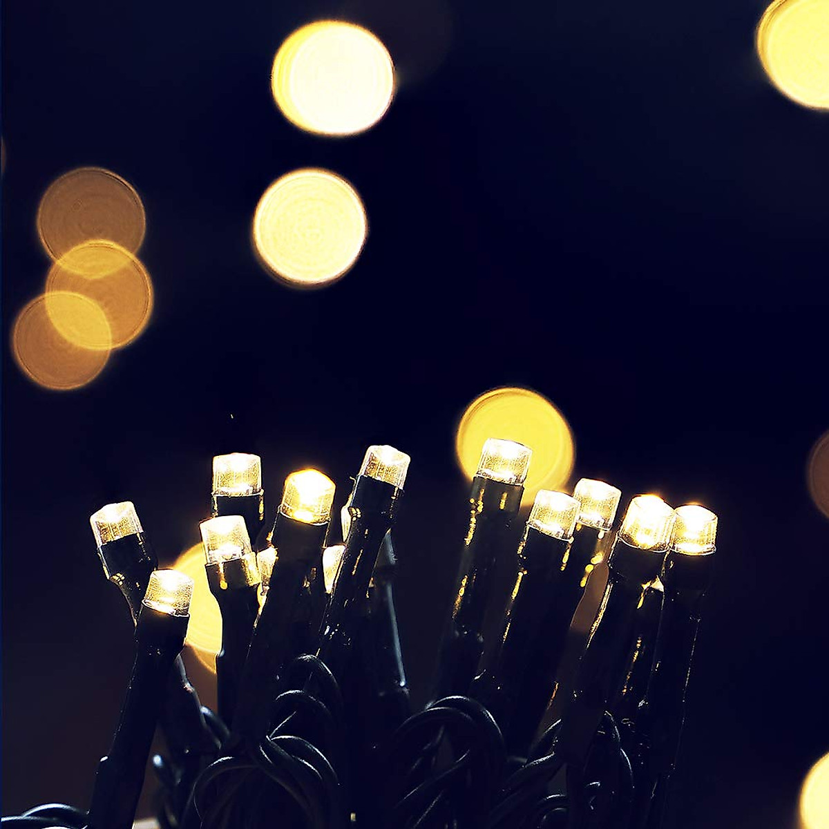 MYGOTO 33FT 100 LEDs String Lights,Green Wire Waterproof Fairy Lights 8 Modes 30V UL Certified Plug in Xmas Lights for Home, Garden, Wedding, Party, Christmas Decoration Indoor Outdoor (Warm White)