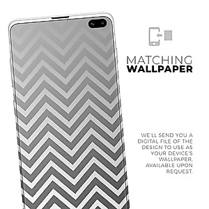 DesignSkinz White & Gradient Sharp Chevron Protective Vinyl Decal Wrap Skin Cover Compatible with The Samsung Galaxy S20 (Screen Trim & Back Glass Skin)