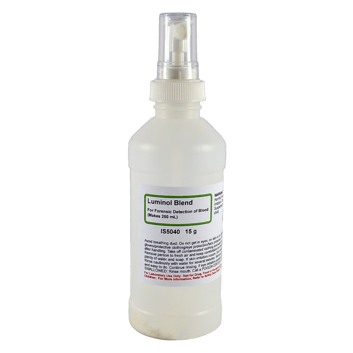 ALDON Innovating Science 15g Luminol Powder Reagent Used in Forensic Investigation - Makes 250mL of Luminol Spray