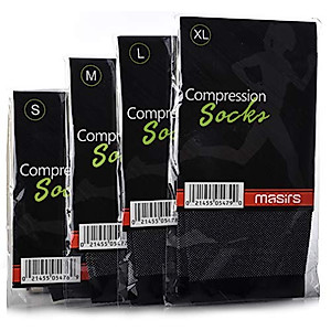 Masirs Ankle Compression Socks - A Toeless Foot Sleeve, Splint for Women Neuropathy, Ankle Swelling Relief, Heel Pain.