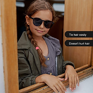 YEEPSYS Kids Hair Ties, 100 pcs Hair Elastic Bands for Toddler and Girls , Baby Multicolor Small Seamless Hair Bands Elastic Ponytail Holders (100 Pcs, Bright Multicolor)