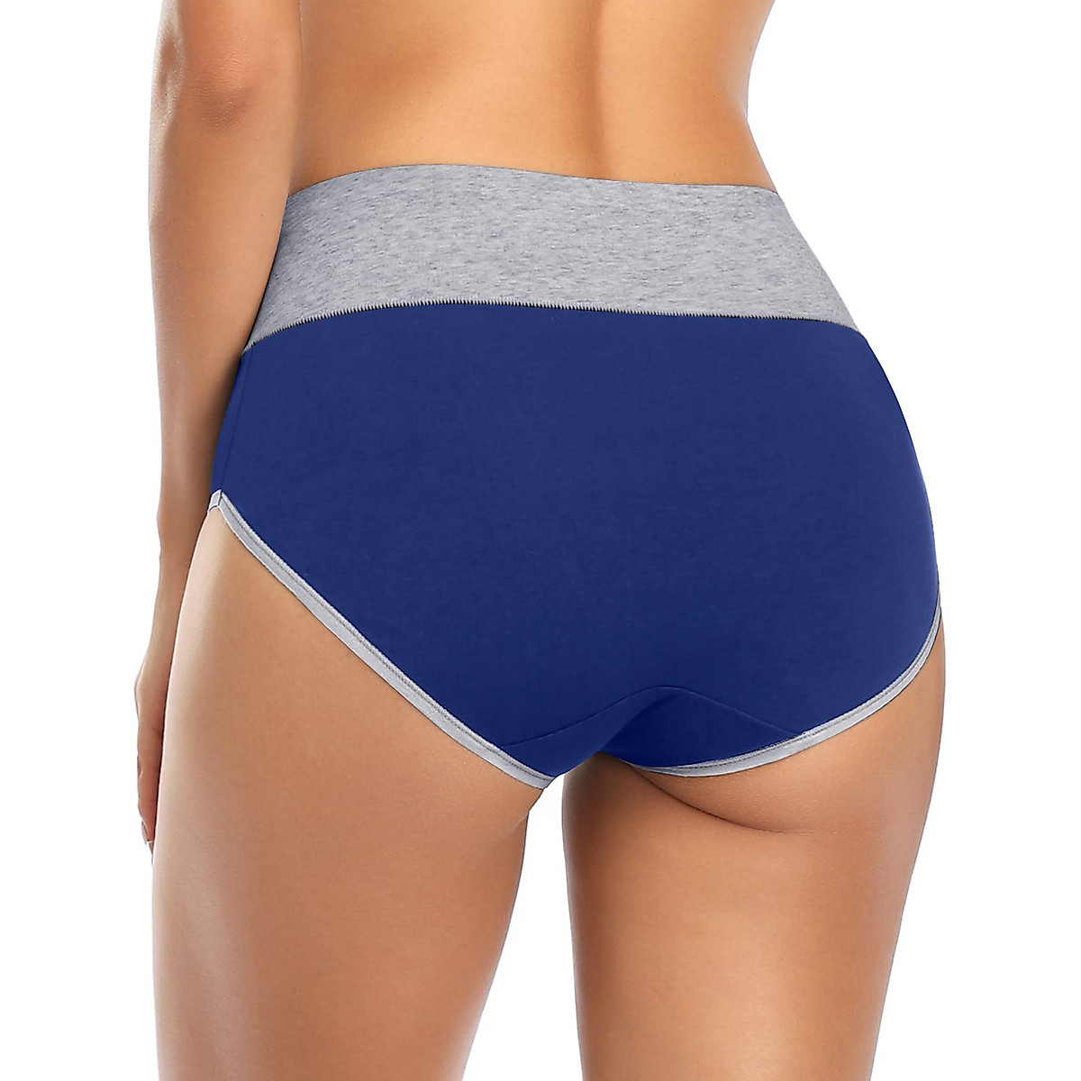 Annenmy High Waisted Women's Tummy Control Postpartum Underwear Cotton Women Seamless Underwear Women No Muffin Top Briefs Panties and Plus Size