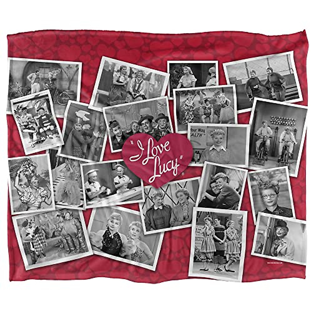 I Love Lucy Blanket, 50"x60", Time After Time Silky Touch Sherpa Back Super Soft Throw Blanket