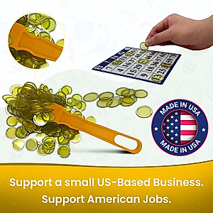 MR CHIPS Made in USA Magnetic Wand with 100 Bingo Plus Extra Yellow