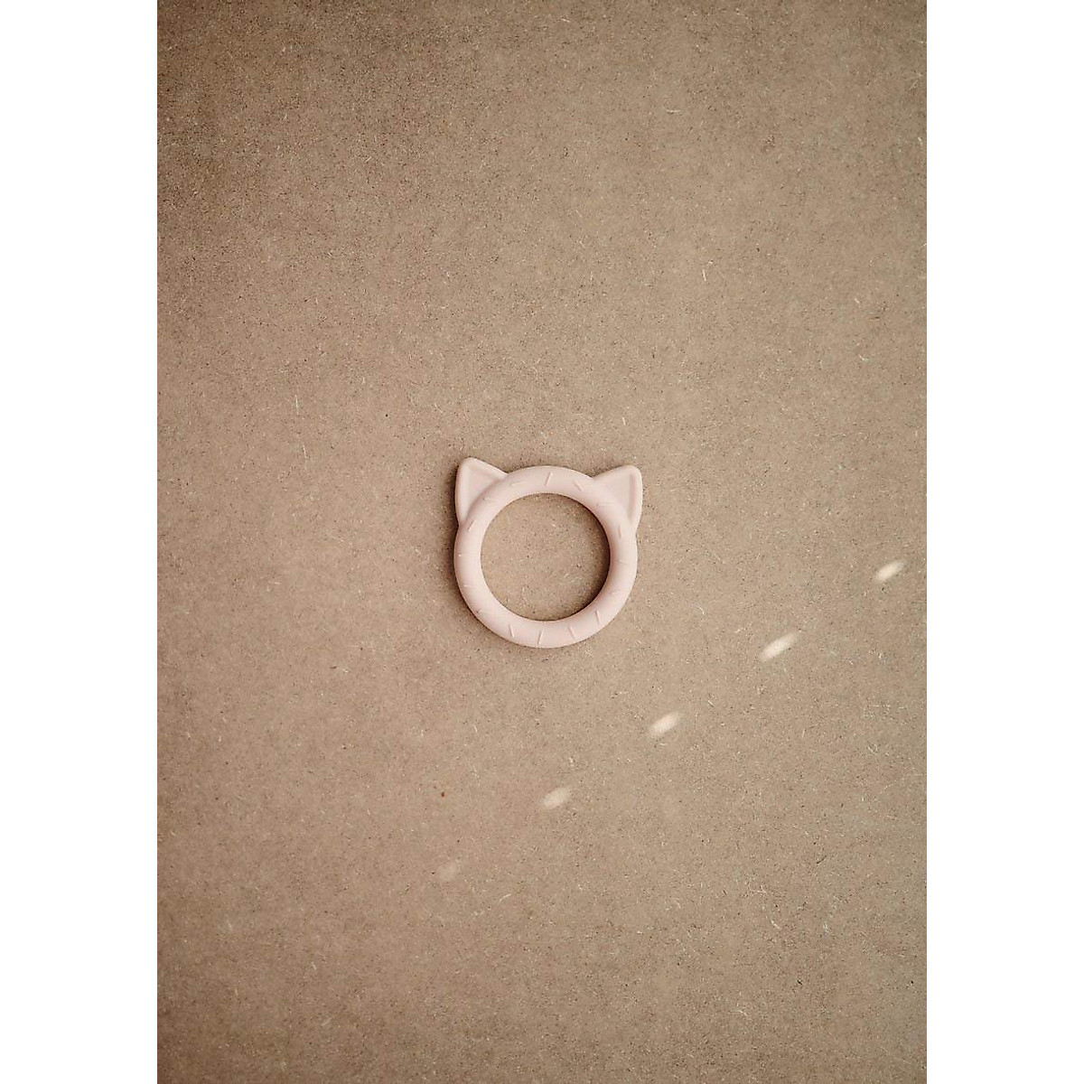 mushie Silicone Baby Teether Toy | Cat (Blush)