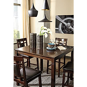 Signature Design by Ashley Bennox 5 Piece Counter Height Dining Set, Includes Table & 4 Barstools, Brown