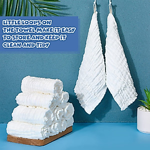 60 Pack Baby Muslin Washcloths Muslin Burp Cloths 6 Layer Soft Absorbent Face Towel, 12 x 12 Inch Burp Rags Natural Newborn Bath Essentials for Baby Infant Kids Sensitive Skin, Baby Registry as Shower