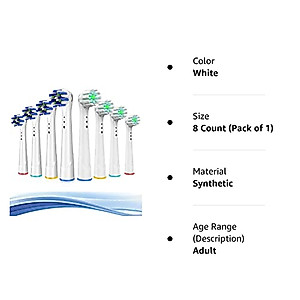 Replacement Toothbrush Heads for Oral B Braun, 8 Pack Professional Electric Toothbrush Heads, Precision Clean Brush Heads Refill Compatible with Oral-B 7000/Pro 1000/9600/ 5000/3000/8000 (8pack)