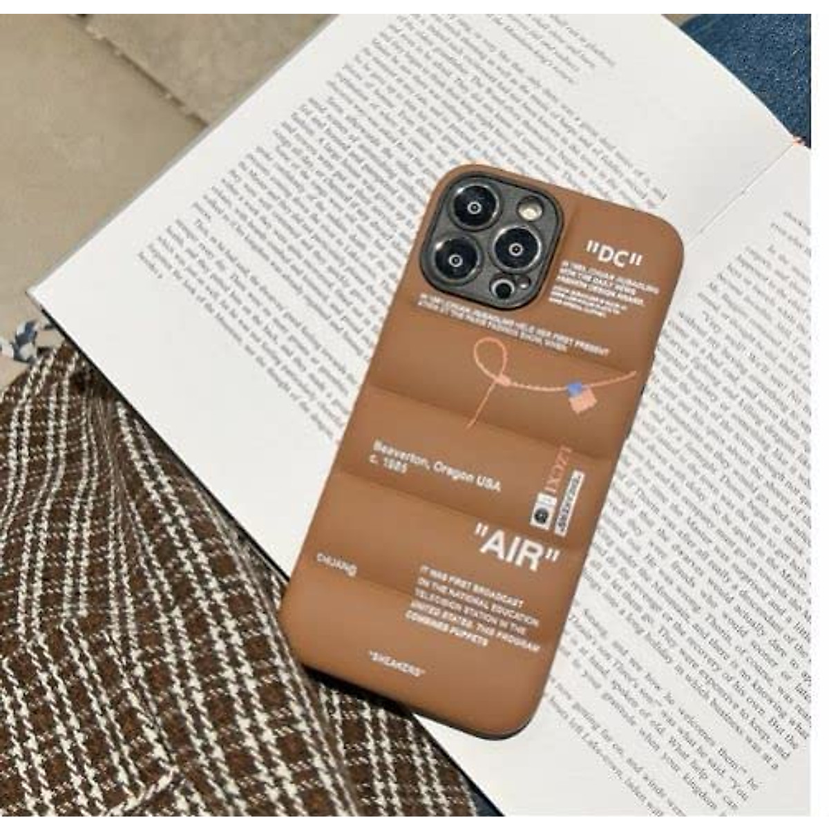 IAIYOXI Puffer Case with Sports Shoes Brand Design for iPhone 13 Pro Max,Sneakers Ins White or Black Label Soft Cover-Black Puffy Cover for iPhone 14 13 12 11 Pro Max Plus X XS XR 7 8 (Black)