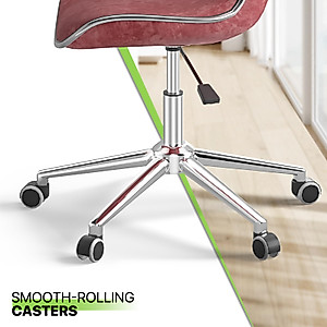 Magshion Beauty Spa Salon Barber Tattoo Chair Swivel Barstool Hair Stylist Task Chairs Massage Home Office Facial Spa Medical Stools - Set of 2 (Velvet Rosewood-Pink)