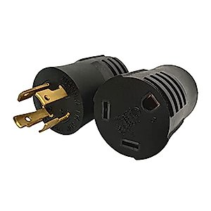 Fullsky FD-003 Male NEMA L14-30P Locking Plug 4 Prong to Female TT-30R 30Amp RV Adapter Output 125V