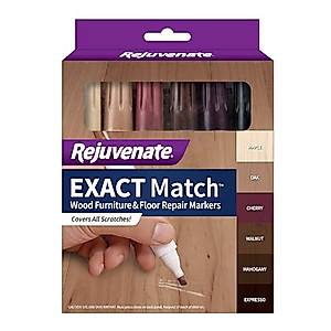 Rejuvenate Wood Furniture & Floor Repair Markers, Touch-Up Markers Fills In Scratches, Maple Oak Cherry Walnut Mahogany Espresso