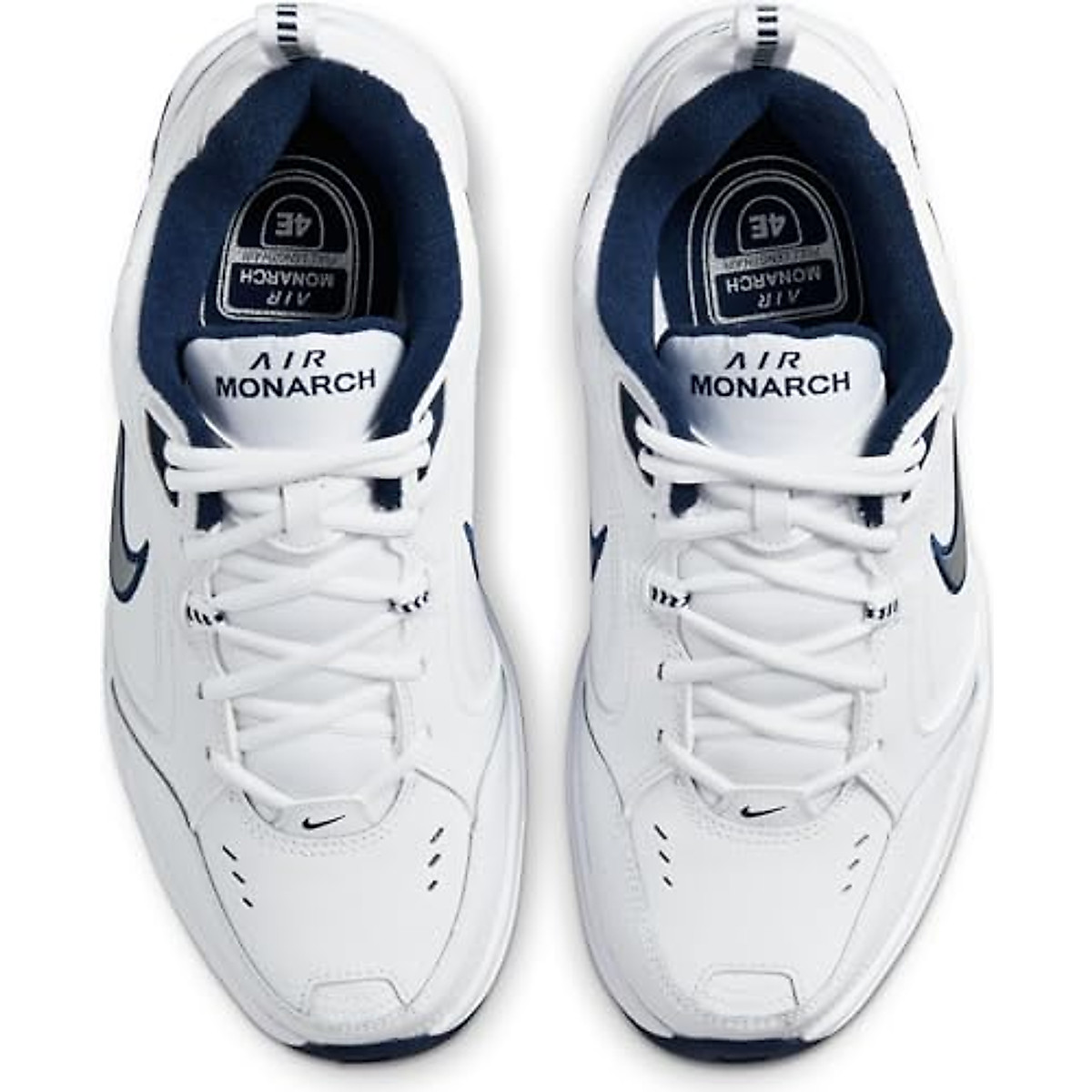 Nike Men's Air Monarch IV Cross Trainer, White/Metallic Silver, 6 X-Wide