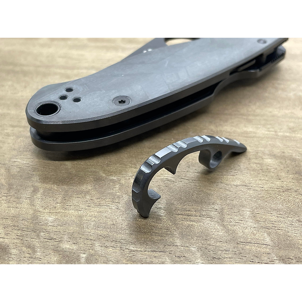 MetonBoss Polished Zirconium Gear BACKSPACER for Spyderco PARA 3