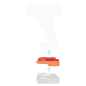 1x Adaptor Run Tools Fits for Ba uer 20v Tools Compatible with Ridgid 18v Slider Type Batteries - Adaptor Only