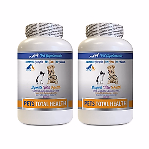 cat Hip and Joint Treats - Pets Total Health Support - for Dogs and Cats - Healthy Joints Eyes Teeth Hair Skin - cat Hip and Joint Treats - 2 Bottles (120 Tablets)