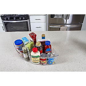 Kitchen Spaces KSCL2S6-AMZ Corner Lazy Susan Pantry Organizer, 2 Pack, Clear