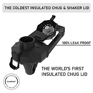 The Coldest Chug Lid and Shaker Lid for Wide Mouth Bottles for Protein Shakes, Healthy Shakes, Gym Lid (Epic White, Wide Mouth)