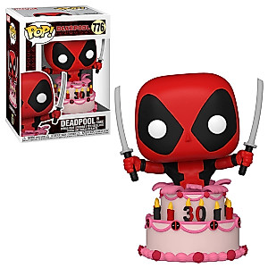 Funko POP Marvel: Deadpool 30th - Deadpool in Cake Pop! Vinyl Figure (Bundled with Compatible Pop Box Protector Case), Multicolor, 3.75 inches