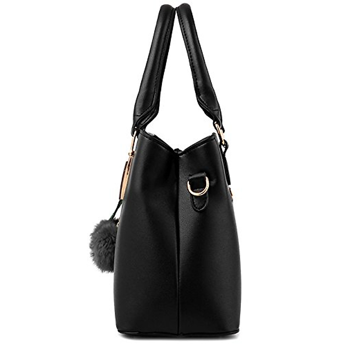 Dreubea Women's Leather Handbag Tote Shoulder Bag Crossbody Purse Pink