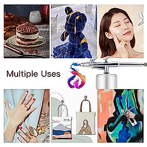 GGsimidale Airbrush Kit with Compressor, 36PSI Handheld Mini Air Brush Gun Set, Portable High Pressure Air Brushes for Painting, Tattoo, Nail Art, Mode, Makeup, Cake, Barber