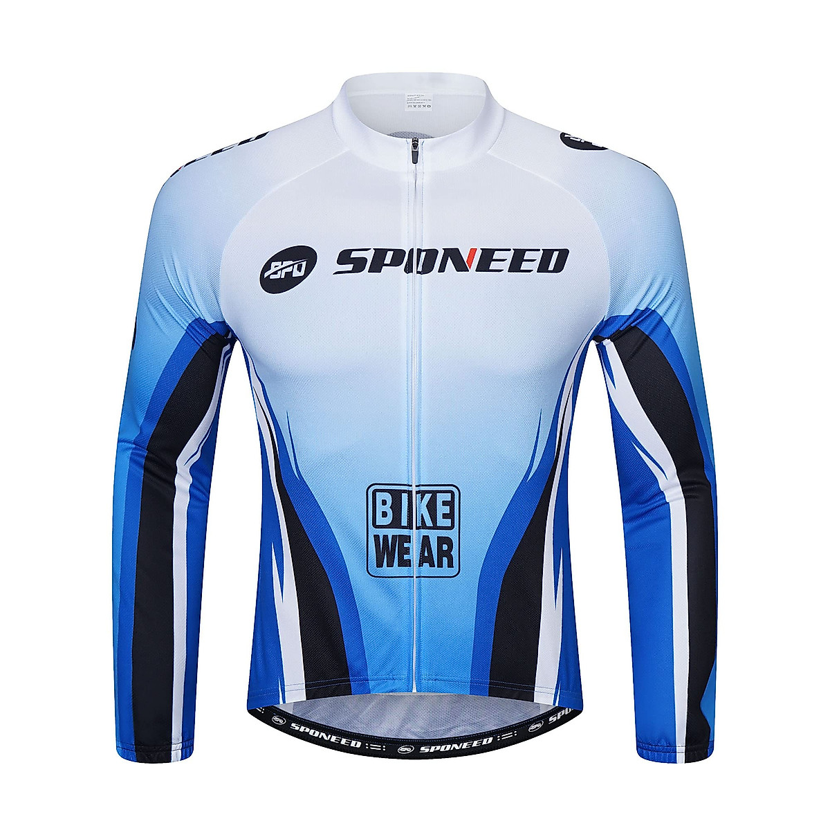 Men's Cycling Suit Shirt Bicycle Jersey Gel Padded Long Pants Biking Sets Clothing Outfits US L Blue Black