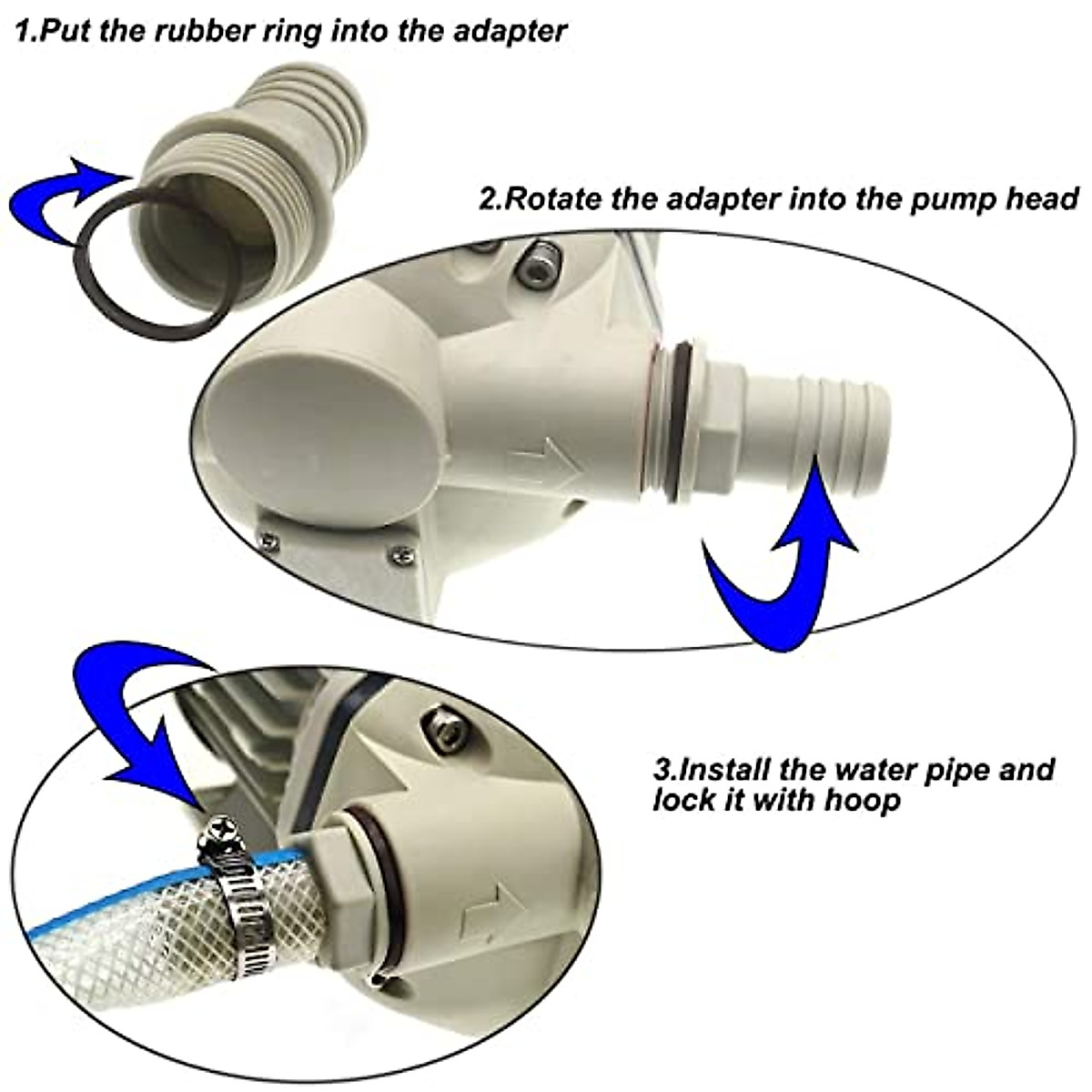 Diaphragm Irrigation Self priming Electric water pump;Large flow pump 10.6 GPM, 115VAC, 23PSI, 14.3lb, Lift 11m, Power 350W (Pump-540B), White, (Pump-540)