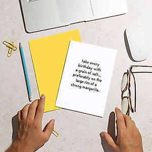 Huxters Birthday Cards – A5 Funny Birthday Card for Women – Friends for her birthfay card - Paper Birthday Gift Card – with Colourful Yellow Envelope – Ideal for Best Friend, Sister (Margarita)