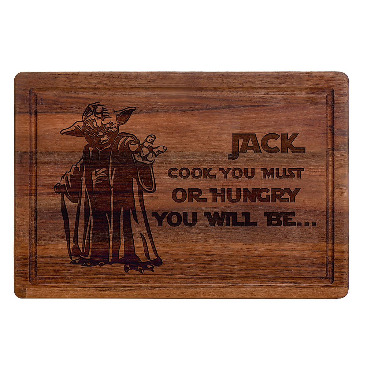 Star Personalized Cutting Board, Yod a Board Cook You Must or Hungry Will Be, Fathers Day or Birthday Gift, Custom Engraved Charcuterie Board, Star Sign Wars, Customizable Gift for Men, Dad