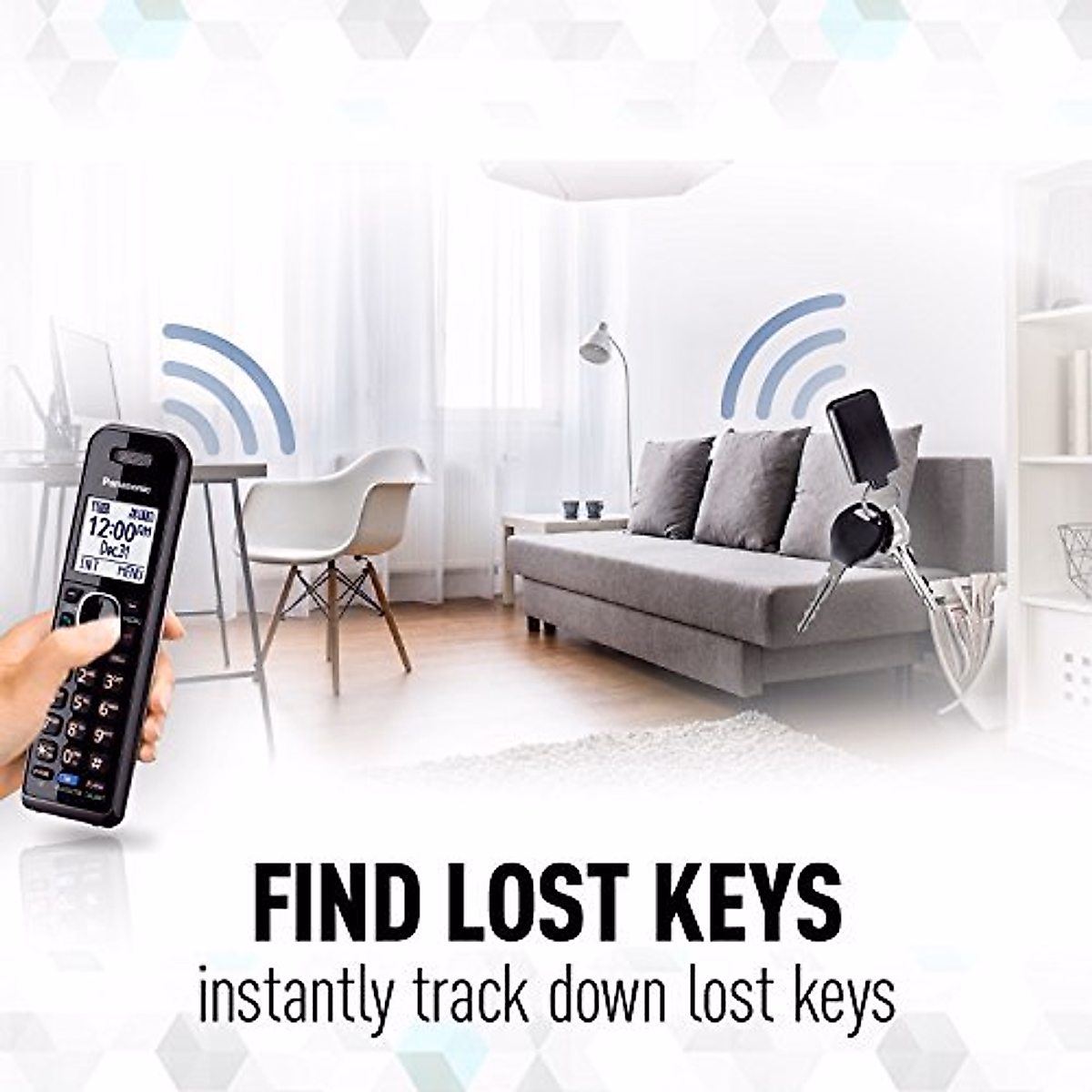 Panasonic 2-Line Cordless Phone System with 2 Handsets - Answering Machine, Link2Cell, 3-Way Conference, Call Block, Long Range DECT 6.0, Bluetooth - KX-TG9542B (Black)