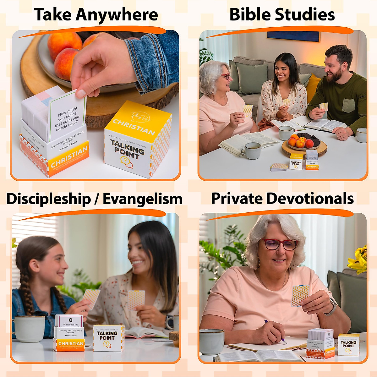 200 Christian Question Cards for Inspirational Conversations - Explore Your Faith and Have Fun on Family Game Night, Bible Study or Youth Groups - Perfect Couples Religious Gifts for Women or Men