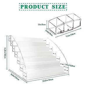 LASZOLA 7 Layers Paint Storage Organizer and Paint Brush Holder, Acrylic Paint Rack Stand Oil Paint Tubes Ink Bottle Paints Tool Storage Holder with 3 Compartments Brush Organizer (No Pearl)