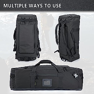 86l Large Duffel Bag For Travel, Gym & Sports - Water Repellent Polyester, Hidden Straps, Shoe Compartment - Perfect Luggage Duffle Bag Or Backpack For Men & Women