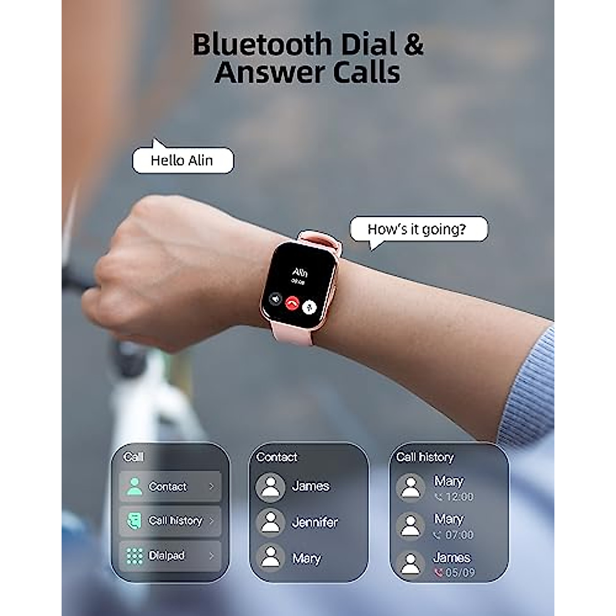 Parsonver Smart Watch, 1.91" HD Touch Screen Fitness Tracker Watch for Women Men(Answer/Make Calls), Heart Rate Blood Oxygen Sleep Monitor for Android iPhones, 112 Sports Modes IP68 Waterproof, FIFIX1