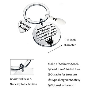WSNANG Bowler Gift Bowling Partner Gift Bowling Bestie Keychain Bowling Team Gifts Bowling Lover Gifts (Bowling Roll K)