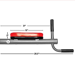 Retrospec Power Tower for Functional Fitness Home Gym Strength Trainer; Red Pads, (Model: 3431)